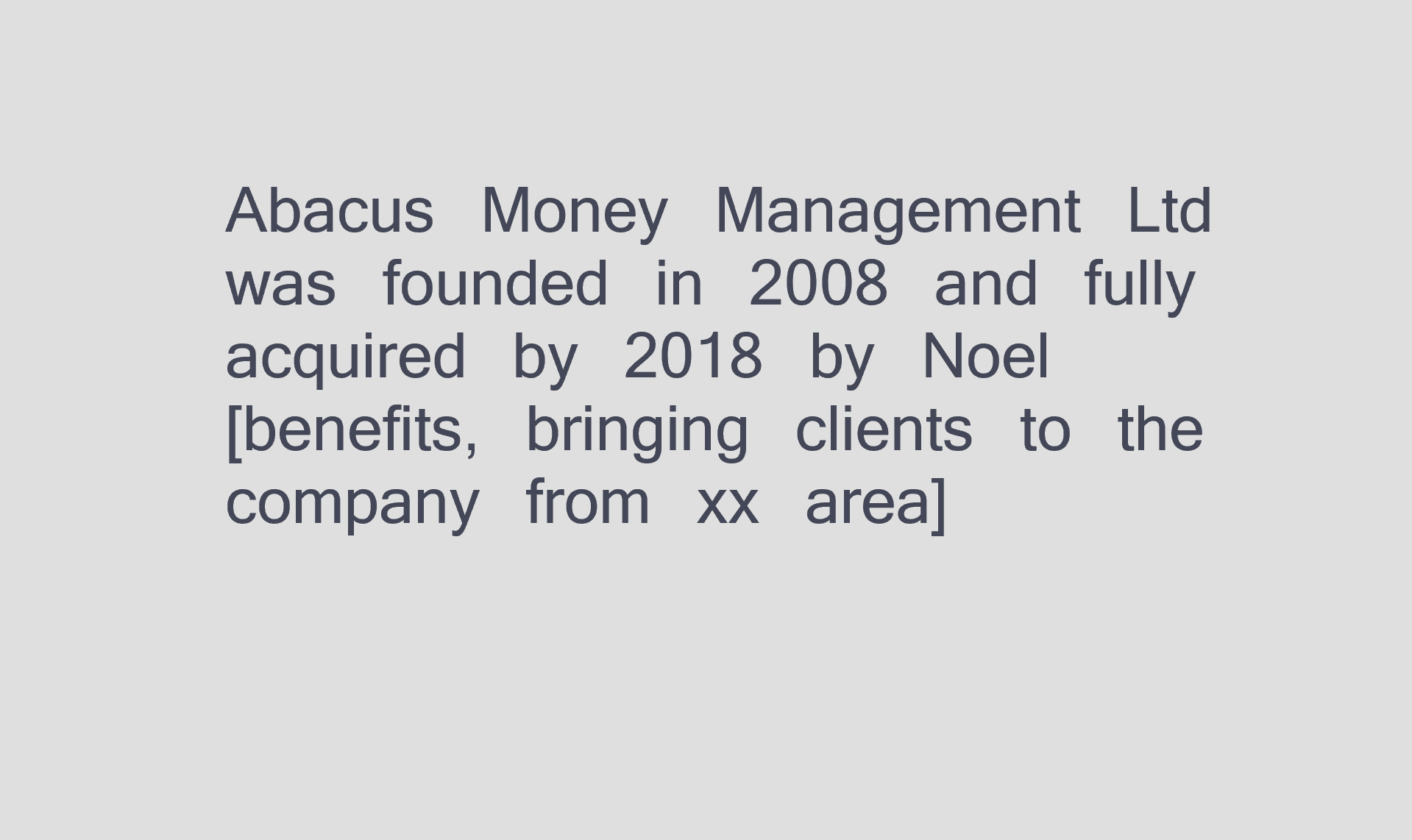 Abacus text 2 – Abacus Money Management Ltd